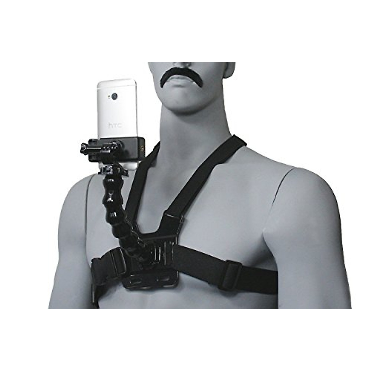 Livestream Gear® - Smartphone Chest Mount & Gooseneck Setup for Streaming or Video, to Fit Regular Sized Devices up to 85 mm Wide. Easy Screen View for Zoom Calls or Streaming.