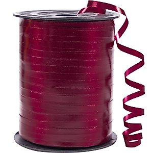 PartyWoo Burgundy Ribbon, 500 Yard Curling Ribbon for Crafts, Balloon Ribbon, Solid Color Ribbon for Gift Wrapping, Ribbon for Balloon String, Florist Flower, Christmas (1 Roll)