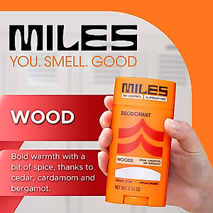 Miles - Deodorant for Teens, Tweens, & Kids - No Aluminum, Odor-Neutralizing Technology, Kid Friendly - Rugged Scent - 2-Pack
