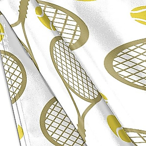 Tennis Rackets Satin Pillow Cases Silk Satin Pillowcase for Hair and Skin Standard Set of 2 Super Soft Silk Pillowcase with Envelope Closure (20x26 in)