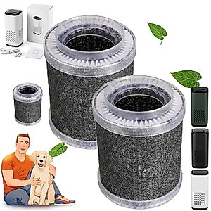 Puppy Mothers Pet Air Purifier, with True HEPA 3-in-1 Filters, Pet Air Purifiers for Home Cat Pee Smell, Covers Up to 990 Ft², Quiet 360° intake Air Cleaner for Dust Smoke Odor Dander (2*Filter)
