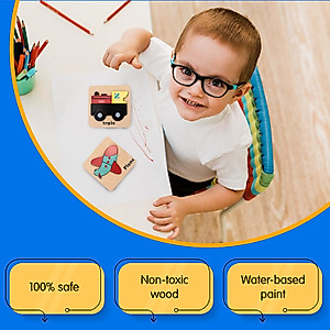 Leo & Friends Vehicle Puzzle Game Kit with 23 Different Pieces - Wooden Educational Toy for Boys and Girls - Non Toxic Wooden Puzzle - Gift for Christmas Birthdays or Holidays