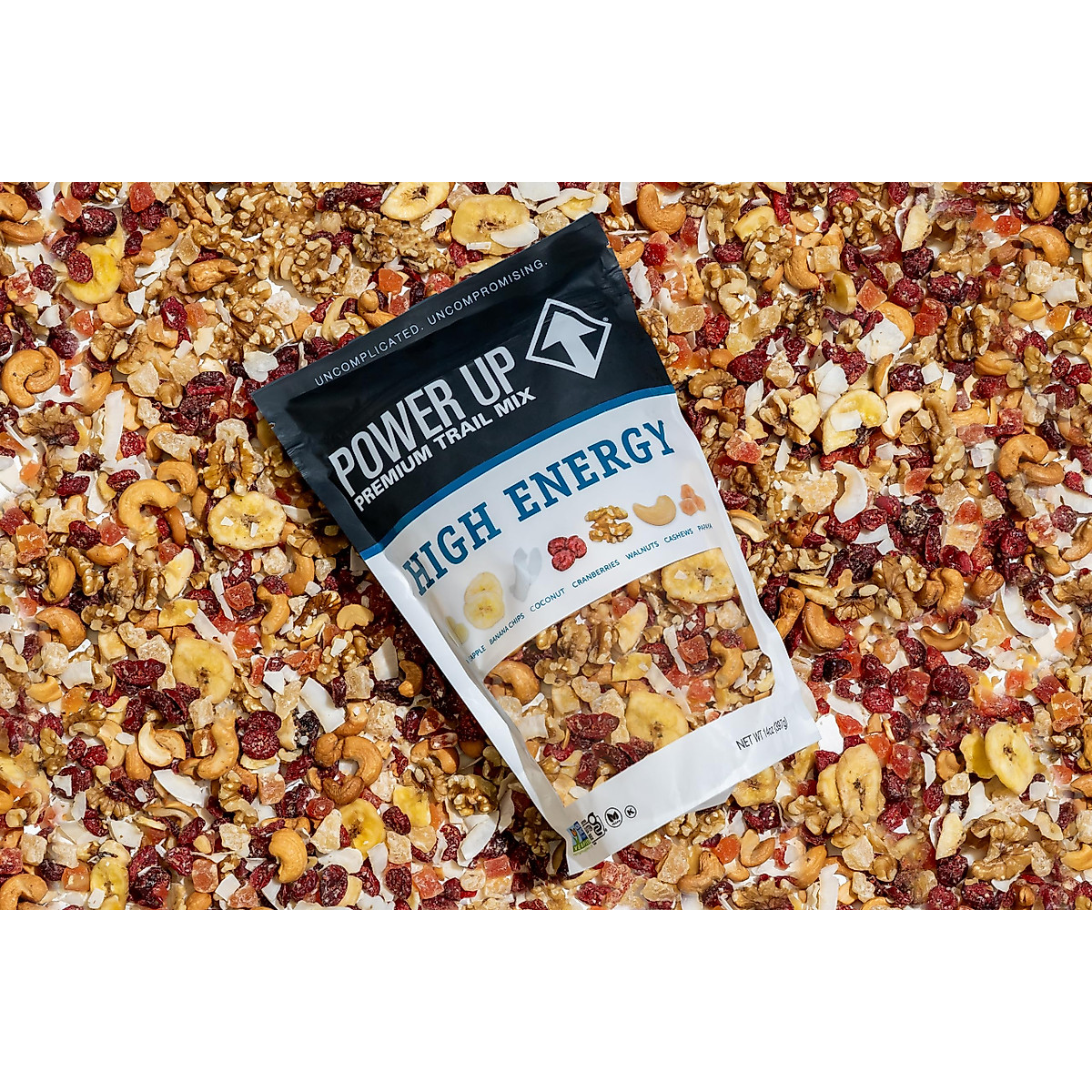 Power Up Premium Trail Mix - High Energy Trail Mix 14oz, Gluten Free, Vegan, Non-GMO