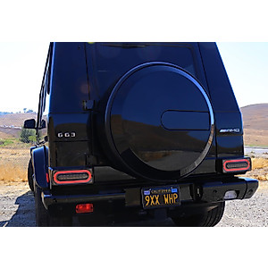 iJDMTOY Smoked Lens Dynamic Sequential Blink Laser Style Full LED Turn Signal Light Tail Lamps Compatible With 1999-18 Mercedes W463 G-Class G500 G550 G55 G63 AMG (2019 G Design)