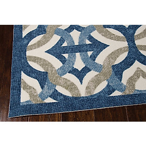 Waverly Sun N' Shade Indoor/Outdoor Celestial 5'3'' x 7'5'' Area-Rug, Easy-Cleaning, Non Shedding, Bed Room, Living Room, Dining Room, Backyard, Deck, Patio (5x7)