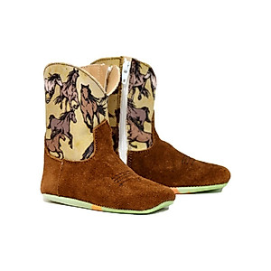 Tin Haul Infant Stampede - Born to Ride Boot Brown 3 M