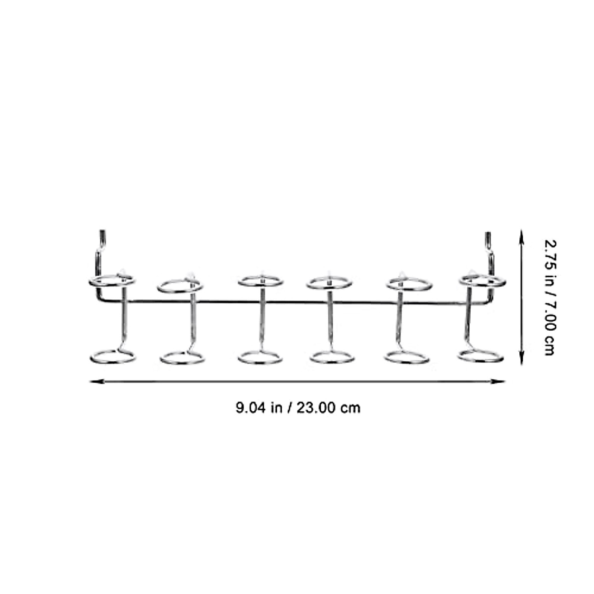 Housoutil 4Pack Pegboard Screwdriver Holders, Six- Tool Multi- Tool Organizer Racks, Stainless Steel Peg Board Tool Utility Hooks for Your Workbench, Garage, Tool Shed, or Craft Room (Black& Silver)