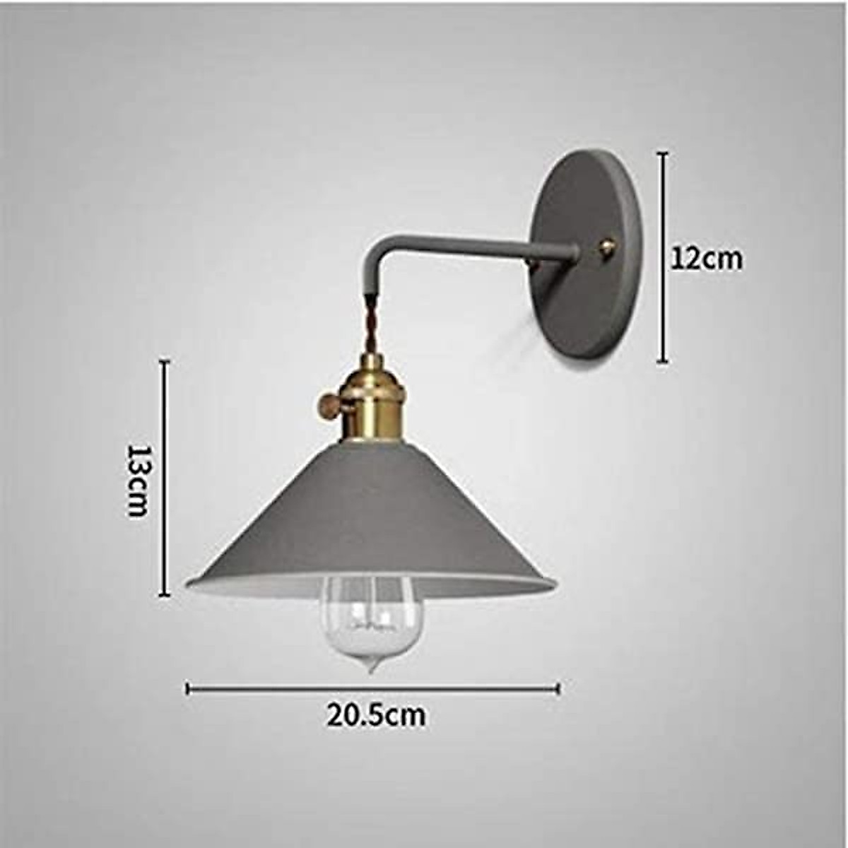 LightInTheBox 2PCS Vintage Wall Sconce, Retro Wall Light Fixture Metal Nordic Wall Lamp for Vanity Bedroom Aisle Grey