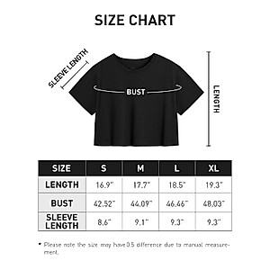 Cosy Pyro 4-Pack Women's Cotton Crop T-Shirts Short Sleeve Solid Cropped Athletic Top Round Neck Casual Workout Yoga Tees Black/Gray/White/Army M