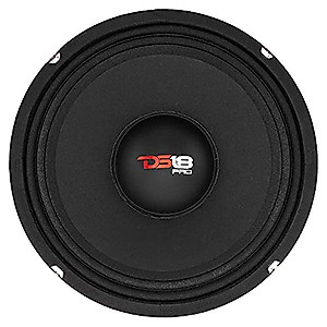 DS18 PRO-X10.4M Loudspeaker - 10", Midrange, Red Steel Basket, 600W Max, 300W RMS, 4 Ohms - Premium Quality Audio Door Speakers for Car or Truck Stereo Sound System (1 Speaker)