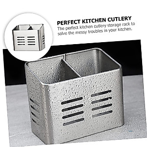 Angoily Stainless Steel Chopstick Holder Bar Table Chopsticks Racks Utensil Drying Rack Basket Straw Dispenser Metal Stand Metal Chopsticks Utensil Holder Pipette Multifunction