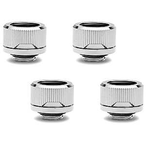 EKWB EK-Quantum Torque HDC-16 Compression Fitting for EKWB Rigid Tubing, 16mm OD, Nickel, 4-pack