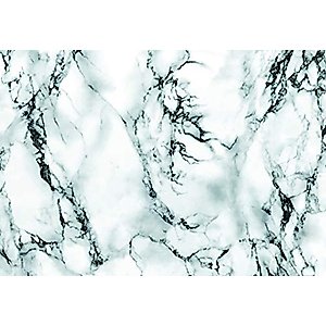 d-c-fix 346-0047-4PK Decorative Self-Adhesive Film, Marble White, 17" x 78" Roll, 4-Pack