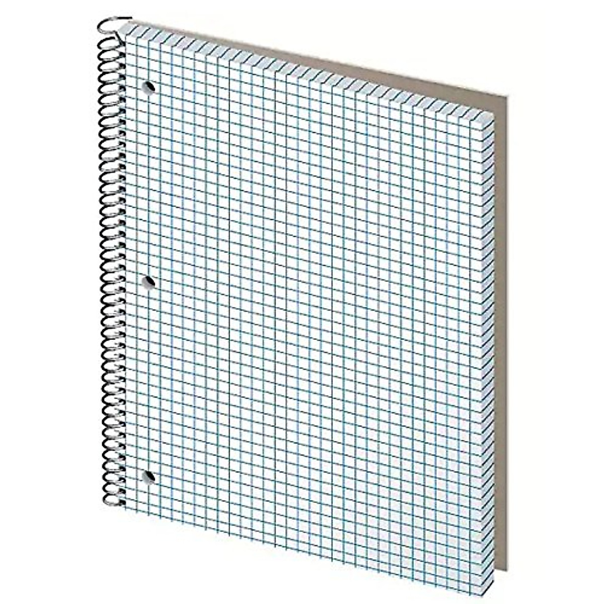 1InTheOffice Graph Ruled Spiral Notebook, Quad Ruled Notebook Spiral, 100 Sheets, 8"H x 10 1/2"W "2 Pack"