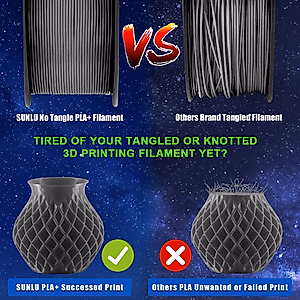 PLA+ 3D Printer Filament 1.75mm, SUNLU PLA Filament PRO, Dimensional Accuracy +/- 0.02 mm, 1 kg Spool, 1.75 PLA Plus, Grey+Orange