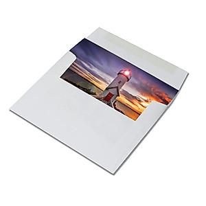 Small World Greetings Lighthouse Sunsets Notecards 12 Count - Blank Inside with Envelopes - Nature Stationery - Thank You, Birthday, Thinking Of You, and More - A2 Size (5.5”x4.25”)