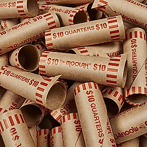 Moolah Preformed Quarter Coin Wrappers, 1000 Count, 7291025
