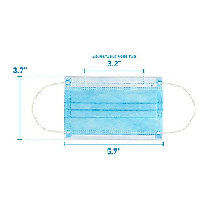 StringKing Disposable Kids Face Masks for Protection - Premium Quality Filter - Childrens Mask (Box of 50 - Blue)