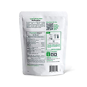 Fitleaf Leaf Vitality All Purpose 20-20-20 (3.52 oz) – Premium Foliar Feed Water Soluble Fertilizer to Spray for All Plants – Promotes Biomass Growth and Vibrant Leaf Color, Complete Plant Nutrition with Amino Acids (3.53 oz)