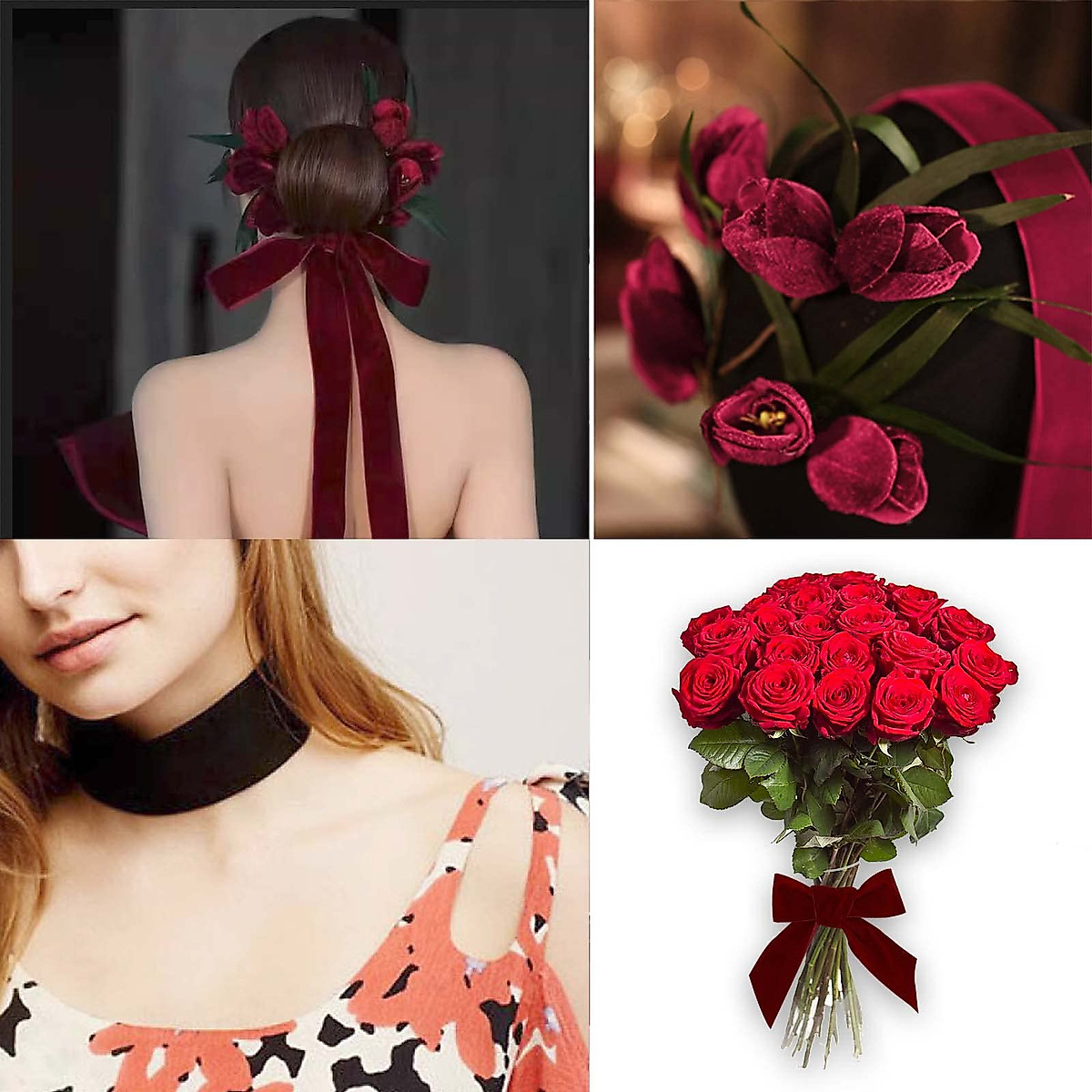 15 Yards Velvet Ribbon 1-1/2 Inch Single Face Brown Velvet Ribbon Spool Prefect for Wedding, Ribbon for Gift Wrapping, Christmas Wreath,Hair Bows Ribbon, Ribbon for Crafts