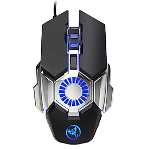 Gojiny Programmable Gaming Mouse, Wired Gaming Mouse 6400DPI Macro Programming Mouse for PC Laptop Desktop