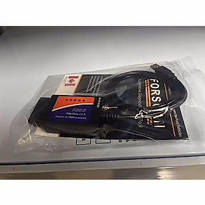 FORS-can ELM327 OBD2 USB Adapter for Windows, ELMconfig Scanner Diagnostic Coding Tool with MS-CAN/HS-CAN Switch for Ford Lincoln Mazda Mercury Series Vehicles