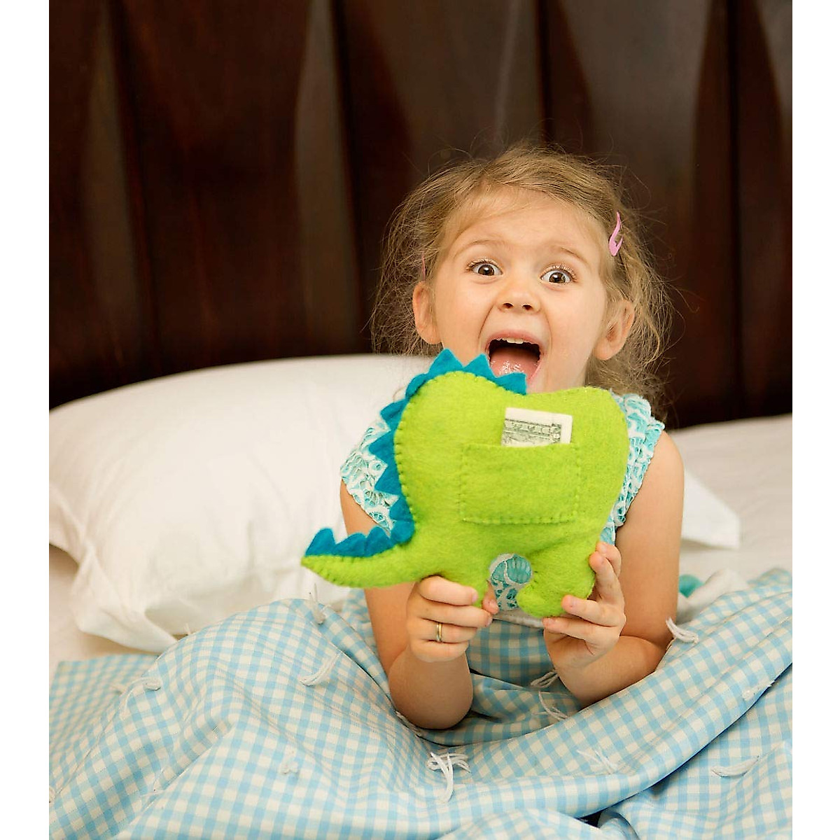 Nivas Handmade Dinosaur Tooth Fairy Pouch / Boy Tooth Fairy Pillow / Girl Tooth Fairy Pillow / Keepake Tooth Fairy Pillow / Monster Theme Tooth Fairy