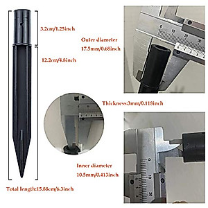 Solar Light Stakes Path Light Replacement Plastic Stakes Ground Solar Torch Light Spikes for Garden Lamps Small Size(12PCS)