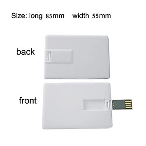 10 Pack 16GB Custom USB Flash Drive Personalized Your Logo, USB 2.0 Card Pen Drive with Leather Bag, Thumb Drive Memory Stick with Color Print Logo for Company Ads Wedding Gift Photography Vedio