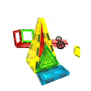 Magnetic Building Tiles - 35 Pieces Colorful Set for Artistic, Creativity and Educational Toys STEM (Science Technology Engineering and Mathematics) for Children Boys and Girls 3 Years and Up