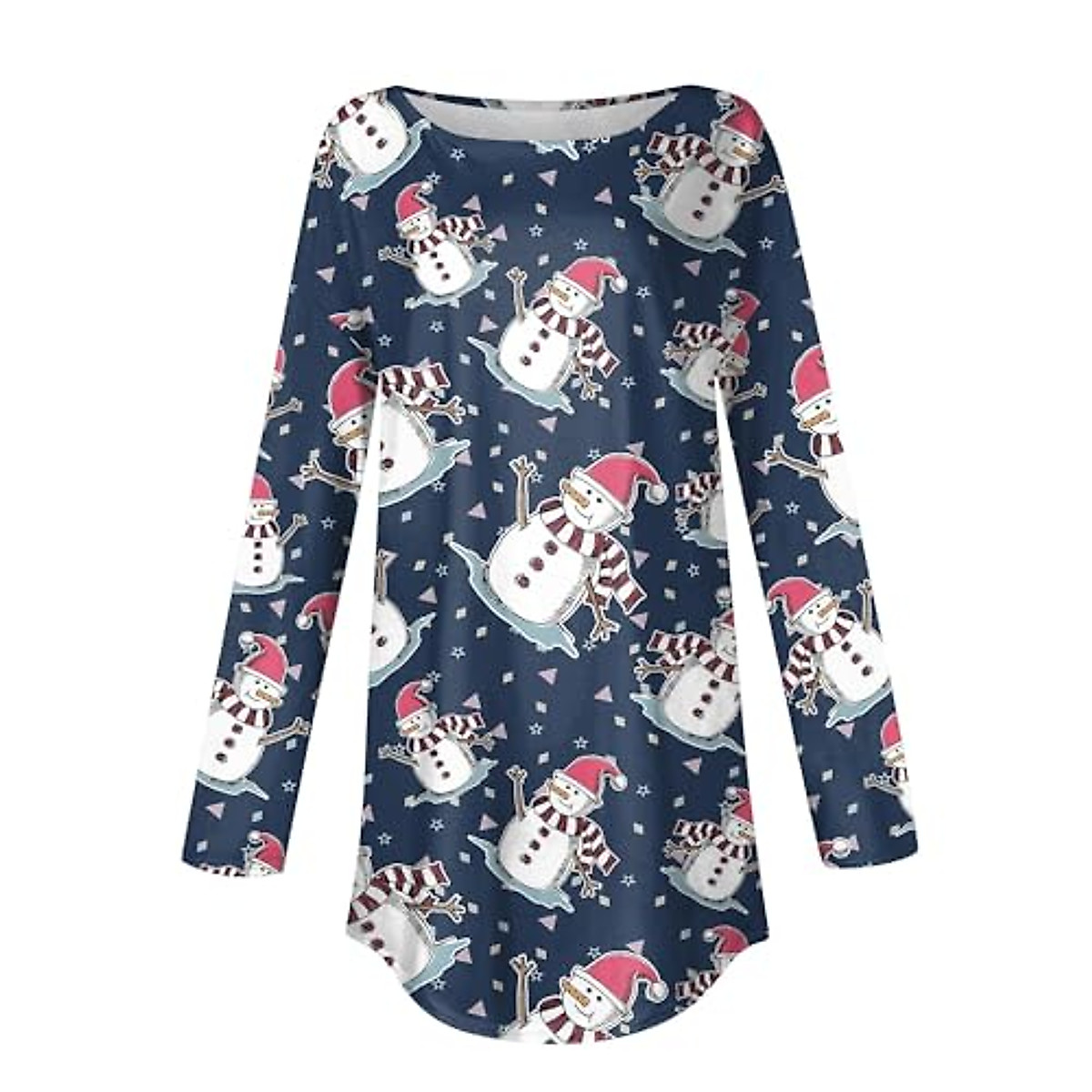 JJHAEVDY Christmas Fashion Sweatshirts for Women Fashion Pullover Classic Fall Sweatshirts Color Blocking Tunic Fall Clothes for Women 2023 Shirts（4-White，Large）