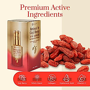 Clear Beauty (Formerly Clair) Retinol & Goji Berry Under Eye Serum - Diminish Fine Lines, Wrinkles, Eye Bags & Dark Circles, Depuffing Eye Serum - Cruelty Free Korean Skincare For All Skin Types