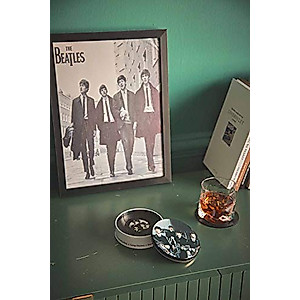 The Beatles - 8 Piece Mini Vinyl Record Coaster Set with Tin & Magnetic Bottle Opener by Retro Musique