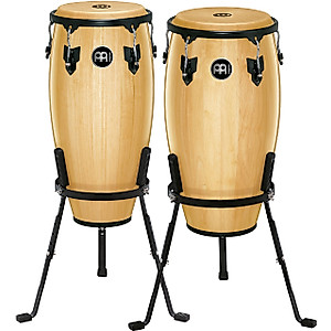 Meinl Percussion HC512NT Headliner Series 11-Inch and 12-Inch Conga Set With Basket Stands, Natural