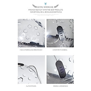 Cat Muzzle Breathable Cat Hood Adjustable Kitten Astronaut Transparent Helmet Prevent from Cats Biting Chewing Grooming Cat Bubbles Mask for Aggressive Cat (S)