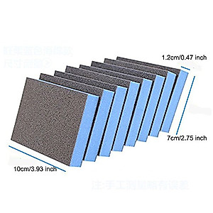 EORTA 8 Pcs Magic Cleaning Sponges Multi-Use Heavy Duty Scrub Scouring Eraser Pads with Carborundum Non-Scratch Emery Cleaner for Kitchen, Bathroom, Pots, Pans, Sinks