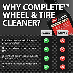 Malco Complete Wheel & Tire Cleaner – Fast Acting, Non-Acid Formula/Removes Dust, Grease, Oil, and Dirt from Entire Wheel / 22 oz. (122922)