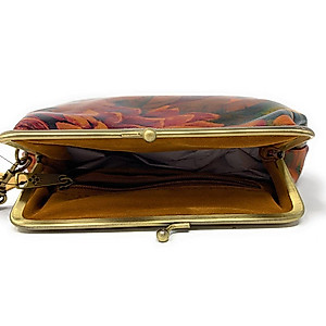 Patricia Nash Leather Savena Kisslock Wristlet, Multicolor