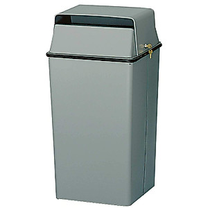 Witt Industries 008LSL Confidential Waste Receptacle, Steel, 36 gal, Slate