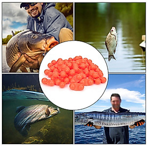 Fishing Line Rattles, Catfish Rattles, 40 Pieces Rattle Beads Fishing, Sea Fishing Attractor Bell Beads, Fishing Double Rattle, Portable ABS Fishing Rattles Inline, Dual Rattle Fishing Rattles(Red)