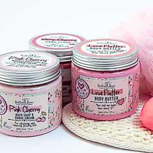 Bella & Bear Pink Cherry Bath Soap & Shave Cream, Paraben Free, No Harmful Chemicals, Cruelty Free, Vegan, 6.7oz