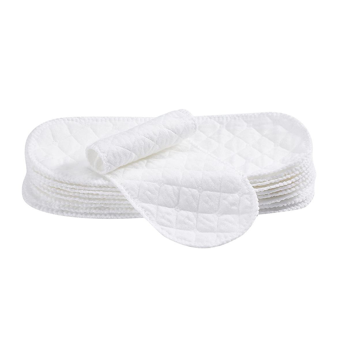 10PCS Three-Layers Cotton Diaper Reusable Solid Casual Infant Baby Cloth Diaper Covers Nappy Liners Insert (Three Layers - S, 30x11cm / 11.81x4.33in)