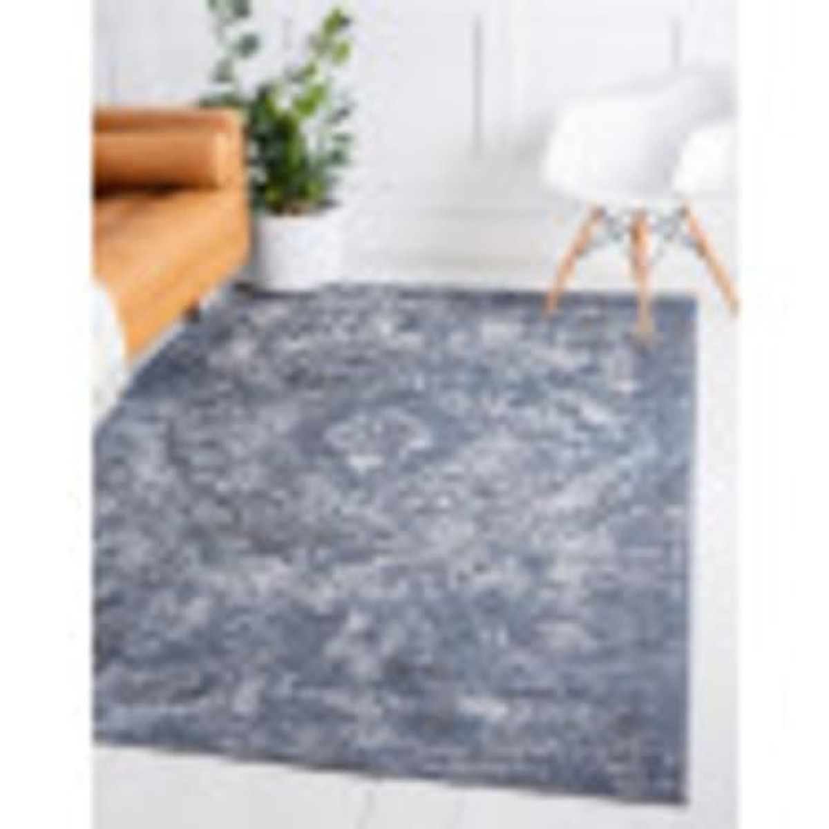 Unique Loom Portland Collection Area Rug - Astoria (5' 3" x 8' Rectangle, Blue/ Ivory)