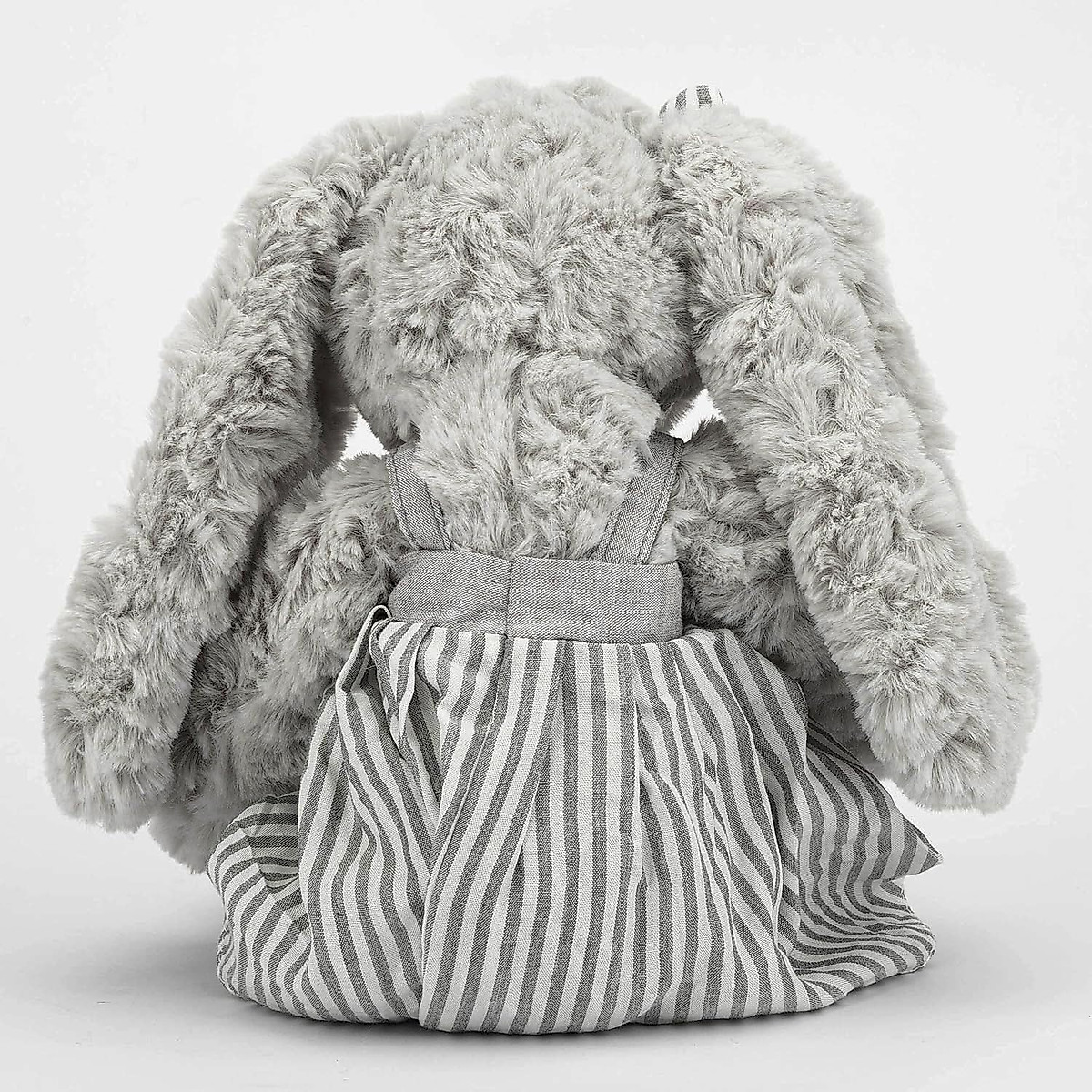 Easter Bunny Stuffed Animal, 12" Grey Plush Rabbit for Girls