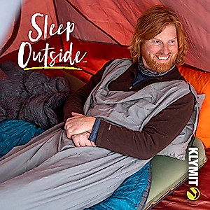 Klymit Nest Sleeping Bag Liner, 2-Person Sleeping Bag Insert, Gray, XL