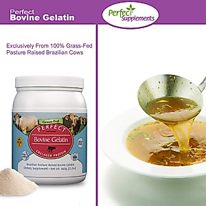 Perfect Supplements – Perfect Bovine Gelatin – 660 Grams – 100% Beef Gelatin Collagen Protein – Supports Healthy Skin & Joint Health