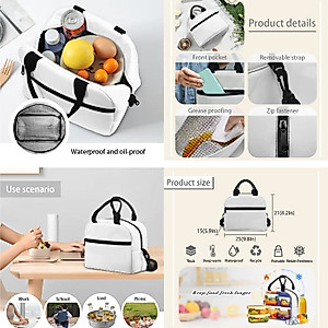 Uourmeti Pug Dog Backpack for School Boys Middle School Bag for Girls Bookbags with Lunch Box Ages 8-10 Pencil Case Elementary School Supplies Lightweight Hiking Rucksack for Travel