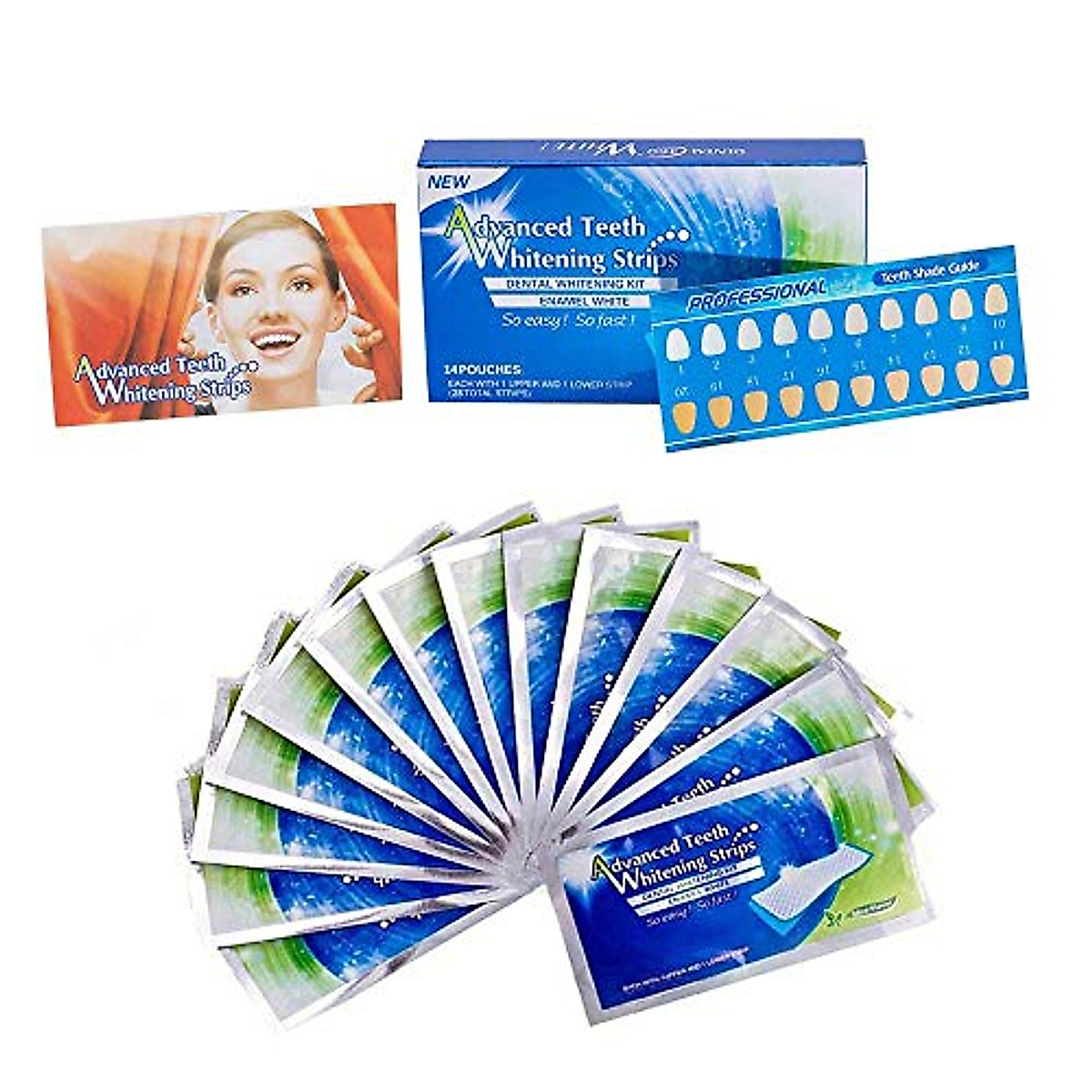 Maxlinking Advanced Teeth Whitening Strips,Gentle for Sensitive Teeth,Professional Effect to Remove Stains,Teeth Whitening for Oral Care,14 Treatment 28 Strips (14 Pairs)