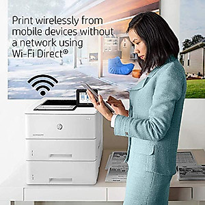 HP LaserJet Enterprise M507x Wireless Monochrome Printer with built-in Ethernet, 2-sided printing & extra paper tray (1PV88A)