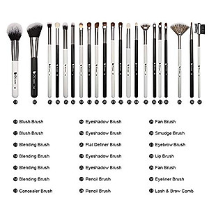 DUcare Professional Makeup Brushes Panda Series Makeup Brush Set Valentines Day Gifts 31Pcs Kabuki Foundation Blending Face Powder Blush Concealers Eye Shadows With Leather Case Organizer